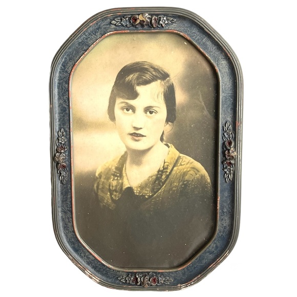 Vintage | Art | Large Antique Frame Hand Tinted Colorized Photo ...